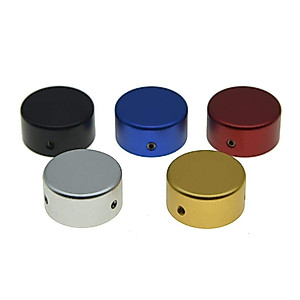Dopro Metal Guitar Effect Pedal Footswitch Toppers Effect Foot Nail Caps Aluminium Pedal Protection Cap with Multi Colors 5-Pack