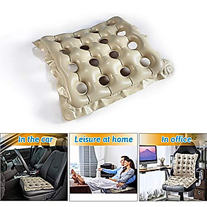 SUNSHINEMALL Inflatable Seat Cushion, Air Chair Cushions 19x19-inch PVC Square Seat Breathable and Comfortable for Office Chair, Car, Wheelchair and Home（19inch）