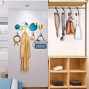 DricRoda Purse Handbag Hanger Hook, Purse Handbag Closet Organizer Storage Hook, Portable Plastic Closet Rod Hanger Rack Holder for Purses Bags Hats Ties Silk Scarves Belts, Space Saving, 6 Pack