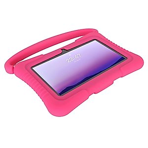 Gaeirt Toddler Tablet, 110-240V 1024x600 Control Function 7 Inch Kids Tablet with Protective Cover for Entertainment for Android 10 (US Plug)