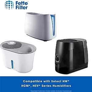Fette Filter - Premium Humidifier Wicking Filters Compatible with HW HC-888, HC-888N, Filter C - (Pack of 6)