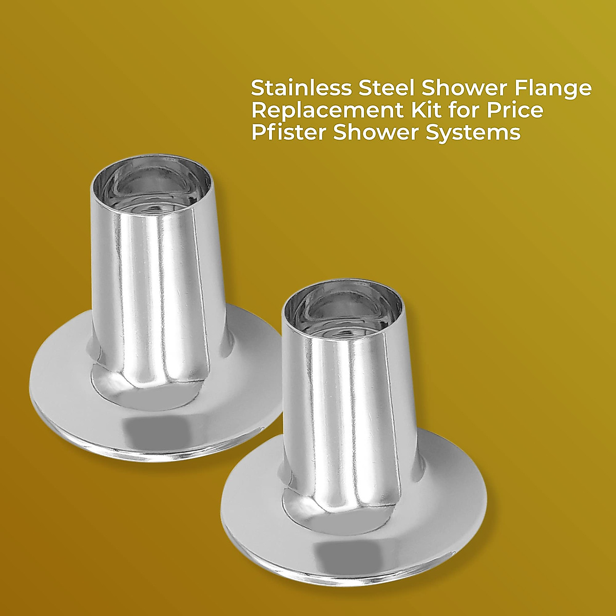 Complete Shower Repair Replacement Kit for Hot and Cold Shower Systems, 2 Hot and Cold Valves, For Remodeling Verve Handles, Easy Installation, Durable Construction, Polished Chrome