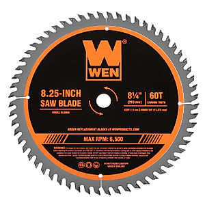 WEN BL0860 8.25-Inch 60-Tooth Fine-Finish Carbide-Tipped Circular Saw Blade