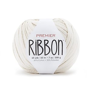 PREMIER YARNS Cream Premier Ribbon Yarn