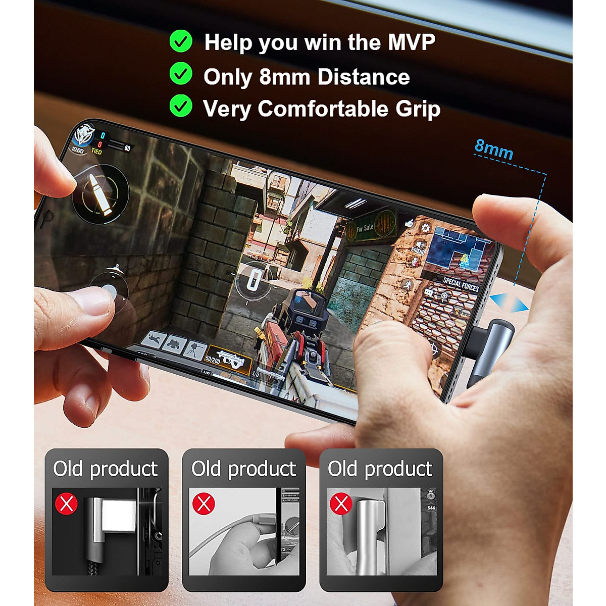 sweguard USB Type C Cable Right Angle [2-Pack, 6.6FT+6.6FT] iPhone 15 Charger Nylon Braided for iPhone 15 pro max Samsung Galaxy S23 S22 S21 Ultra S10 S9 S8 Plus Note 20 10 A54 Flip Pixel LG Moto PS5