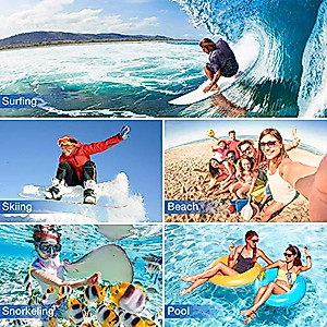 JOTO Floating Waterproof Phone Holder Pouch, Float Universal Waterproof Case for iPhone 14 13 12 11 Pro Max XS XR 8 7 Galaxy Pixel Up to 7’’, IPX8 Underwater Cellphone Dry Bag for Beach -2 Pack,Clear