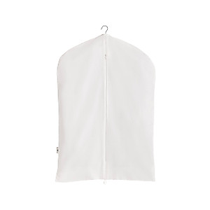 100% Cotton Canvas Garment Cover for Suits, Coats, Dresses; Travel Bag (Medium (24"x40"), Off-White)