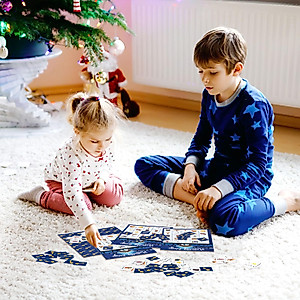 Shappy 35 Pieces Christmas Nativity Bingo Game Christian Bingo Game 24 Players Nativity Cards for Family Friends School Classroom Activities Holiday Party Favors(Nativity)