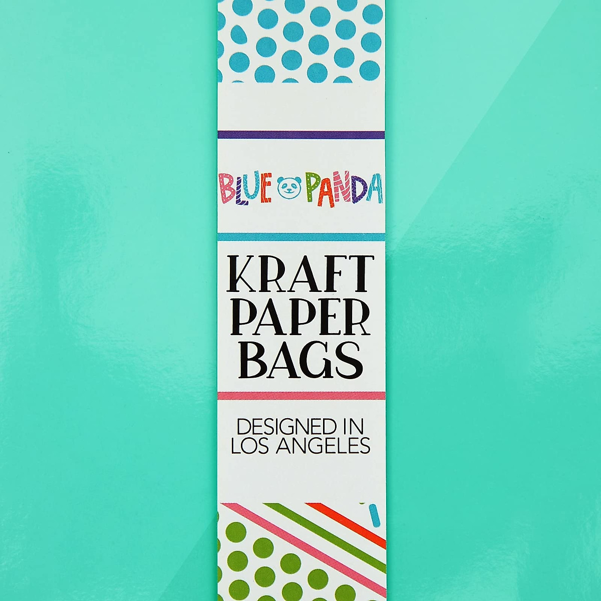 BLUE PANDA Small Teal Party Favor Gift Bags with Handles, Tissue Paper (5.5 x 7.9 In, 20 Pack)