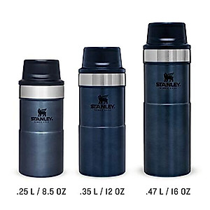 STANLEY Trigger Action Travel Mug 0.25L - Keeps Hot For 3 Hours - BPA-Free - Thermal Mug For Hot Drinks - Leakproof Reusable Coffee Cup - Dishwasher Safe - Nightfall