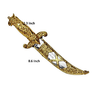 5 Pcs Plastic Pirate Knife Small Assassin Dagger for Pirate Costume Accessories Pirate Party Props Halloween Supplies