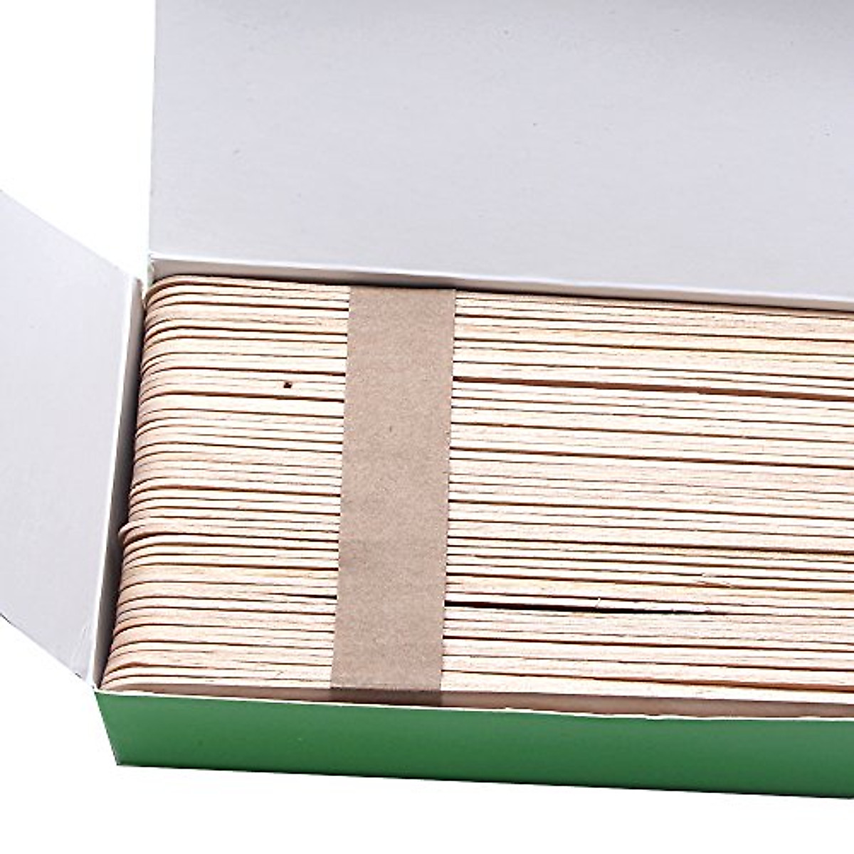 Bluezoo 100 Count Waxing Sticks Spatulas Large Wood Wax Applicator for Eyebrow Bikini Line Hair Removal and Smooth Skin, Salon Spa and Home Usage, Wooden Wax Stick
