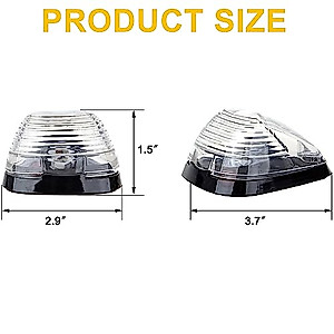 GLOFE 5X Clear Cab Marker Roof Running Lights with Green T10 LED Light Bulbs Assembly Compatible with Ford E150 E250 E350 E450 F150 F250 F350 F450 F550 Super Duty 1999-2016 Pickup Trucks