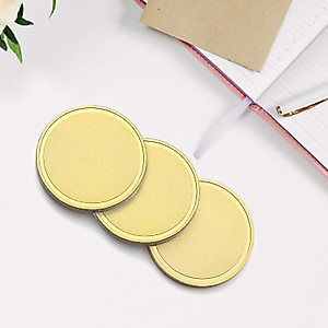 10Pcs Brass Laser Engraving Blanks Challenge Coin Blanks 40mm Diameter with Acrylic Protection Box for Personalized DIY Gift for Birthday Holidays Travel Commemorative Collection