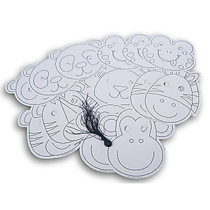 Playside Creations 10 Animal Masks Bulk - Pig, Horse, Cow, Sheep, Goat - Party Favors - 10 Count