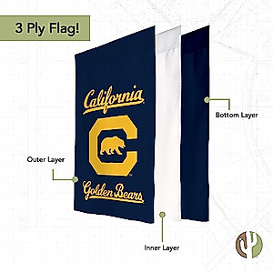 University of California Berkeley Garden Flag Golden Bears Cal UC Banner 100% Polyester (Design H)