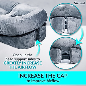 Siennal Face Down Pillow for Sleeping - for BBL or Eye Surgery Recovery - Prone Pillow for Vitrectomy or Retinal Surgery - Home Massage Pillow with Shredded Memory Foam