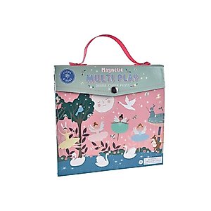 20 Pc Enchanted Playset- Magnetic Puzzle, Doodle Board, Magnetic Pieces & Coloring Play Scene incl. - Educational S.T.E.M Shape Sorting and Creativity Game - Learning to Follow Visual Cues - Ages 3+