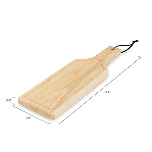 TOSCANA - a Picnic Time brand Botella Cheese Cutting Board & Serving Tray, Wine Bottle Shaped Board, Charcuterie Board, Cheese Board, (Parawood)