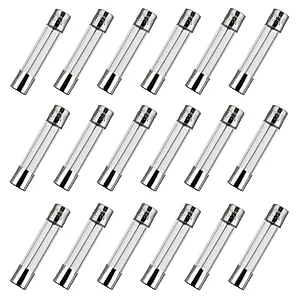 BOJACK 6x30mm 2.5 A 2.5 amp 250 V 0.24x1.18 Inch Volt F2.5AL250V Fast-Blow Glass Fuses (Pack of 18)