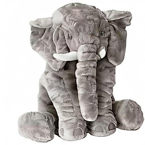 THISMY Large Stuffed Animal Elephant Stuffed Plush Toy for Boys and Girls 3+ Years Old,24 Inches/Grey