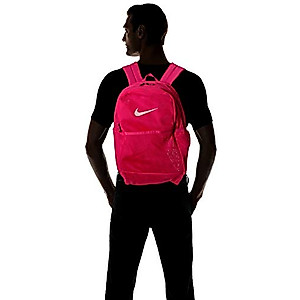 NIKE Brasilia Mesh Backpack 9.0, Rush Pink/Rush Pink/White, One Size