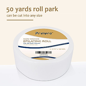 Primpro Non-woven Wax Strip Roll for Body and Facial Hair Removal, 2.75 Inches x 50 Yards Pack Salon Quality Epilating Roll