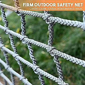 Climbing Net for Kids,Playground Climbing Cargo Safety Net,10mm Rope-20cm Mesh Rope Ladder Net, for Garden Climbing Frame,Backyard,Ceiling Decoration,Can Bearing Weight from 400kg(Size:1m*2m)