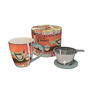 Lang Savor The Moment Tea Infuser Mug, Multicolor