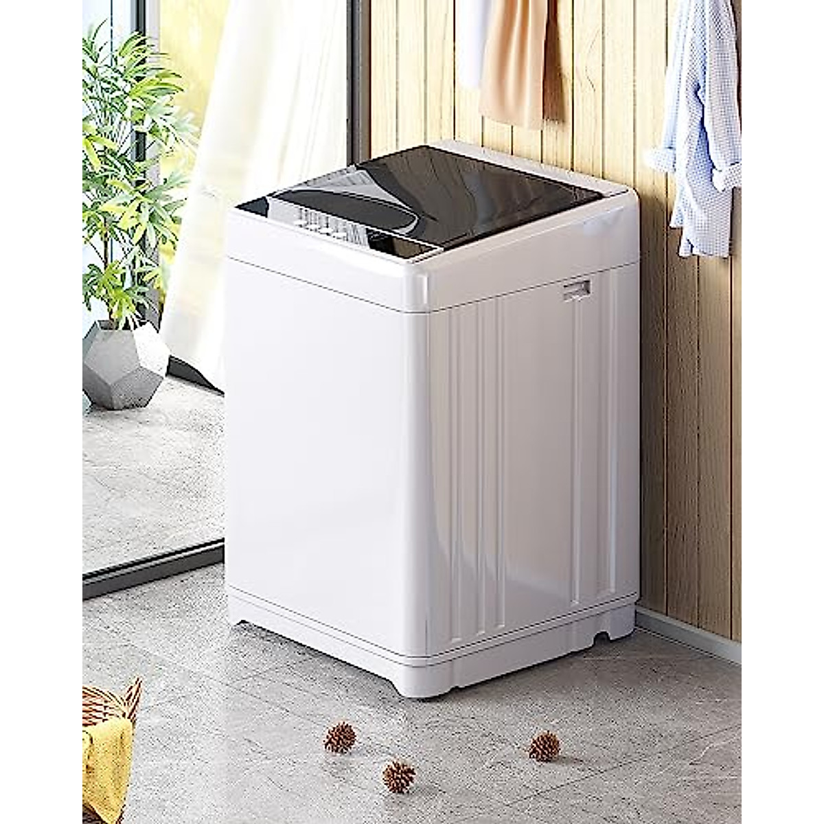 TABU Washer and Dryer Combo, 17.6lbs Full-Automatic Washing Machine with Drain Pump & TABU 13LBS Portable Dryer