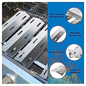 Uniflasy Repair Kit for Ducane Gas Barbecue Grill 30400040, 3200, 3400, Replacement for Ducane 3 Burner DUCHD1, 30500048, DUCHP1, 30500602, Burner Tube, Stainless Steel Burner and Heat Plate