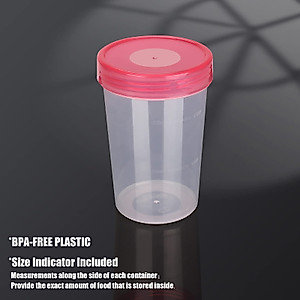 Tauno Easy Lock & Open Food Storage Containers | Plastic Food Jars Screw-On Lids | Twist and Seal Top, BPA Free | 18 Pack 36 Cup Total