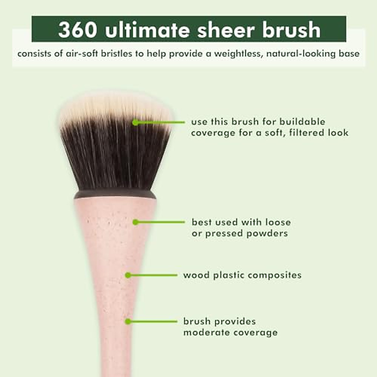 ECOTOOLS 360 Ultimate Sheer Brush, 1 EA