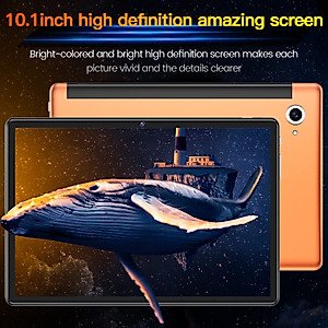 10.1 inch S15 Tablet, 4+32G Full Screen Tablets with Dual SIM Card Slots, Android 8, 1280x800 HD, WiFi, Bluetooth, GPS, 2MP/5MP Camera (Black)