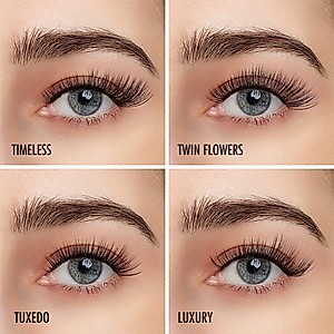 BEYELIAN Cluster Lashes, DIY Eyelash Extension Individual False Eyelashes Extension Natural Look Reusable Glue Bonded Super Thin Clear Band 24 Lash Clusters (Style4 0.07 Mix Clear Band)