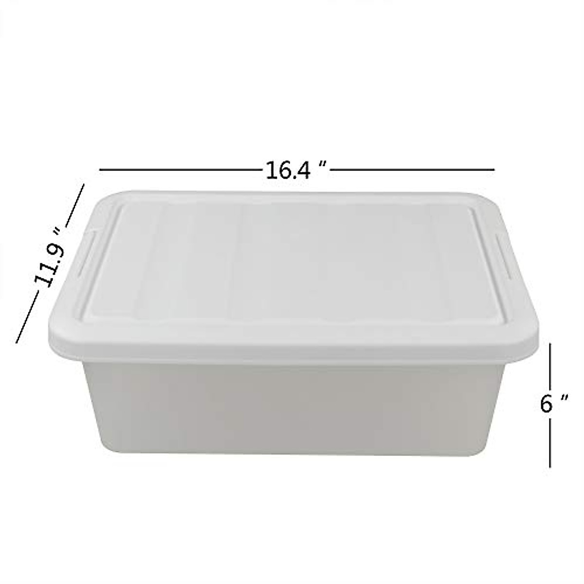 Yubine Plastic Bin with Lid, 14 Quart Latching Tote, 2 Packs