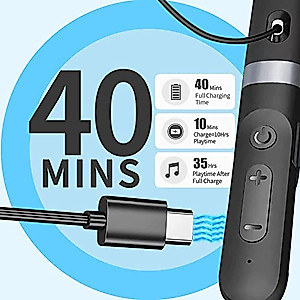 blueear Neckband Bluetooth Headphones, Sports Magnetic Neckband Wireless Headsets,with 35hrs Long-Lasting Battery,10mins Fast Charge,Bluetooth 5.2, Waterproof