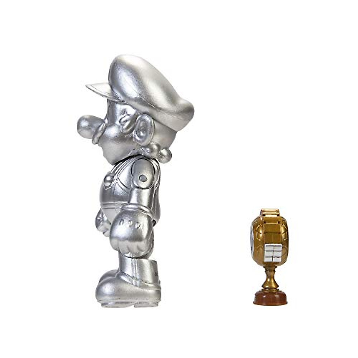 World of Nintendo 4" Metal Mario with Trophy Toy Figure