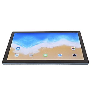 VINGVO Reading Tablet, Blue 10.1 Inch Tablet Dual Camera 8GB RAM 128GB ROM for Home (US Plug)
