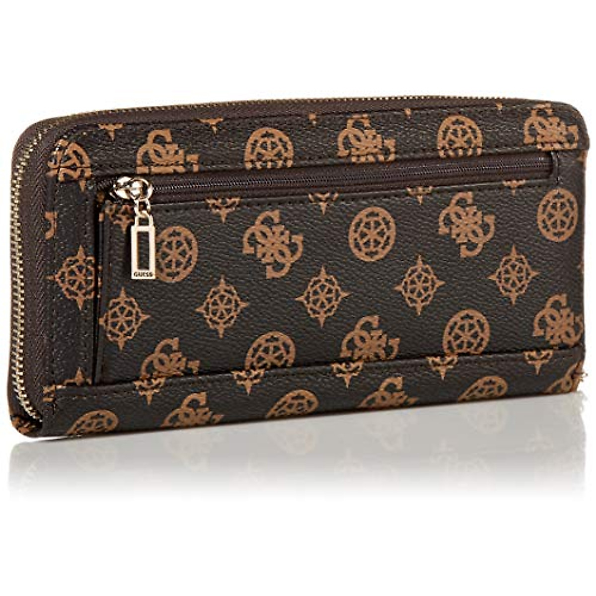 GUESS Sandrine Large Zip Around Wallet, Mocha