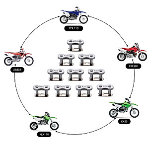 KAMIER 420 Chain Master Connect Link Breaker for Coleman CT200U BT200X Baja 196 212cc Mini Bike Go Kart TaoTao Coolster Ice Bear Suzuki SSR TTR CRF 50 70 90 110 125cc Pit Dirt Bike 4 Wheeler ATV Parts
