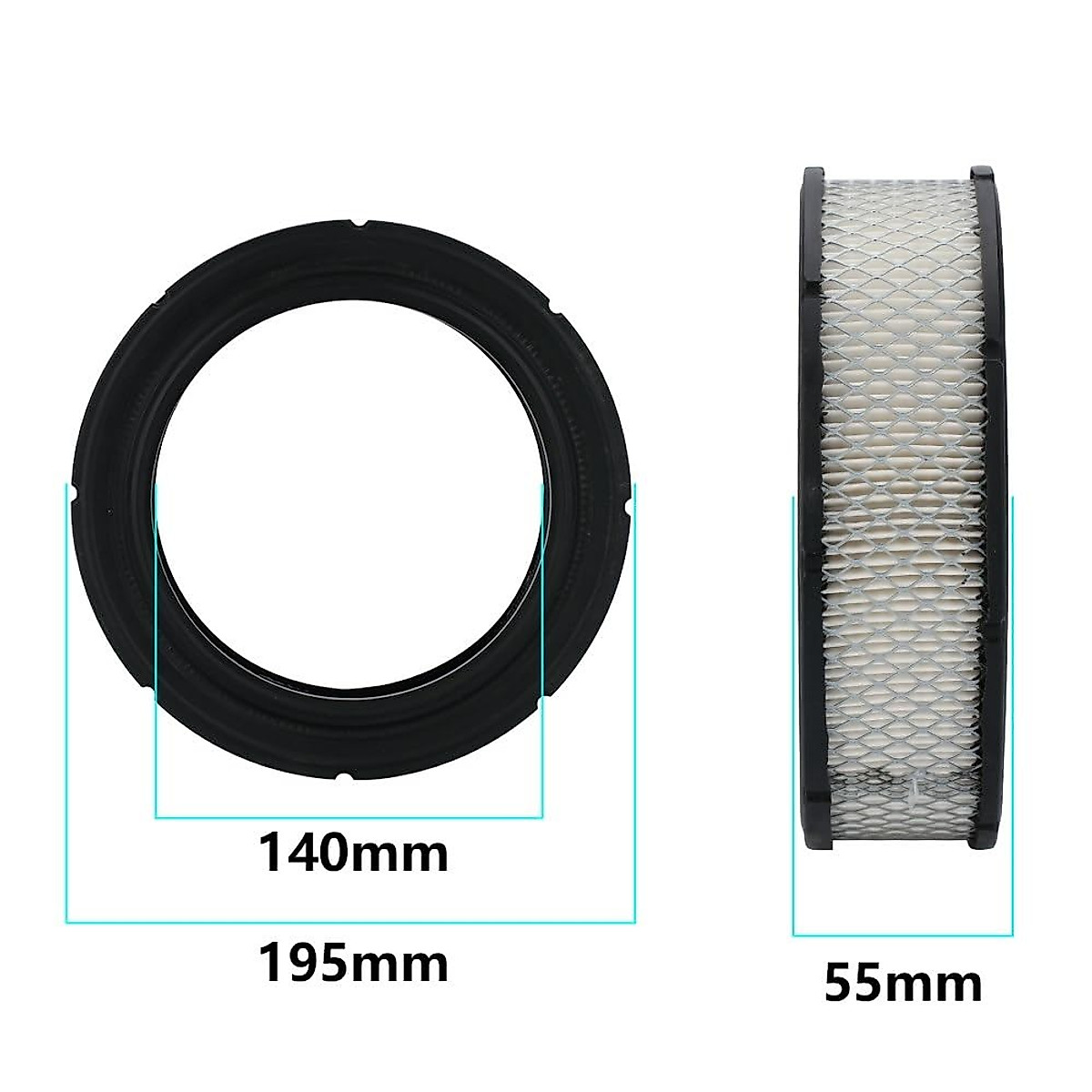 Air Filter & Pre Filter For BRIGGS and STRATTON 692519 692520 806232 541477 542477 543477 356447 380442 380447 Lawn Mower (Color : 2pc)