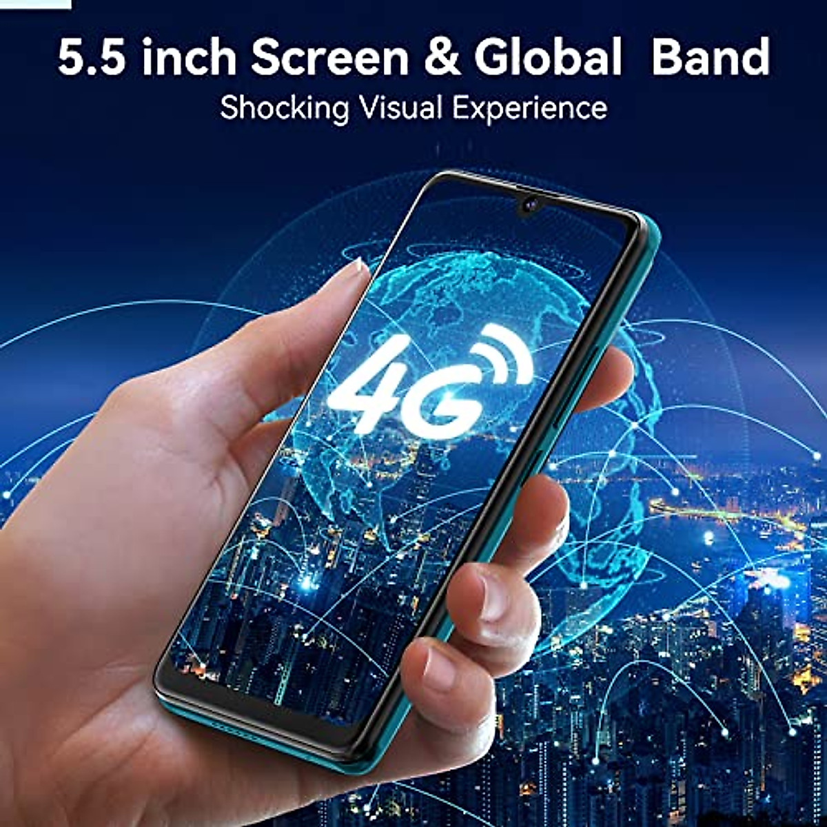 CUBOT Note 8 Smartphone Without Contract, 4G Android 11 Mobile Phone, 5.5 Inch HD Display, 13MP + 5MP Camera, 3100mAh Battery, 2GB/16GB, 128GB Expandable, Dual SIM