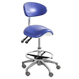 Standard Dental Mobile Chair Doctor's Stool PU Leather Dentist Chair Swivel Work Chair