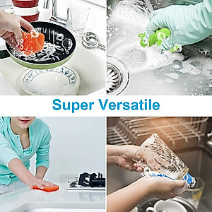 3PCS OstWony Silicone Dish Sponges, Super Food-Grade Silicone Sponges Kitchen Sponge, Multi-Purpose and Efficient Sponge Kitchen Gadgets, Especial Delicate Kitchen Sponge Brush