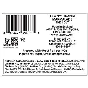 Tiptree Tawny Orange Marmalade, 12 Ounce Jar