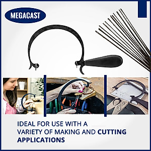 Megacast CURVED JEWELERS SAW FRAME with 144 ASSORTED JEWELERS SAW BLADES