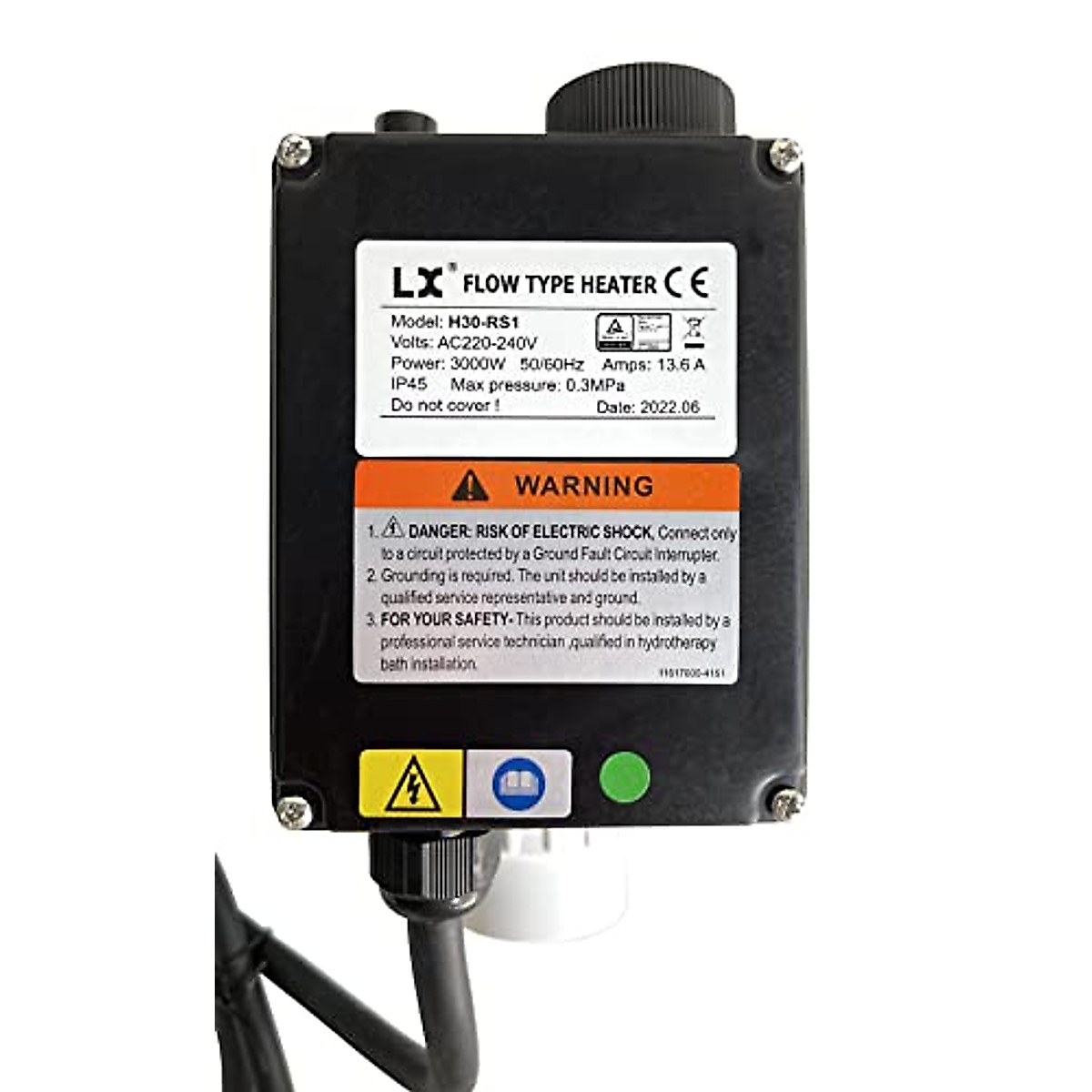 GOORIDA 220V 240V/3KW Spa Hot Tub Thermostat, Inflatable Pool Thermostat with Adjustable Temperature Fits for Bathtub, Above Ground Pools, Water Thermostat Replacement Parts