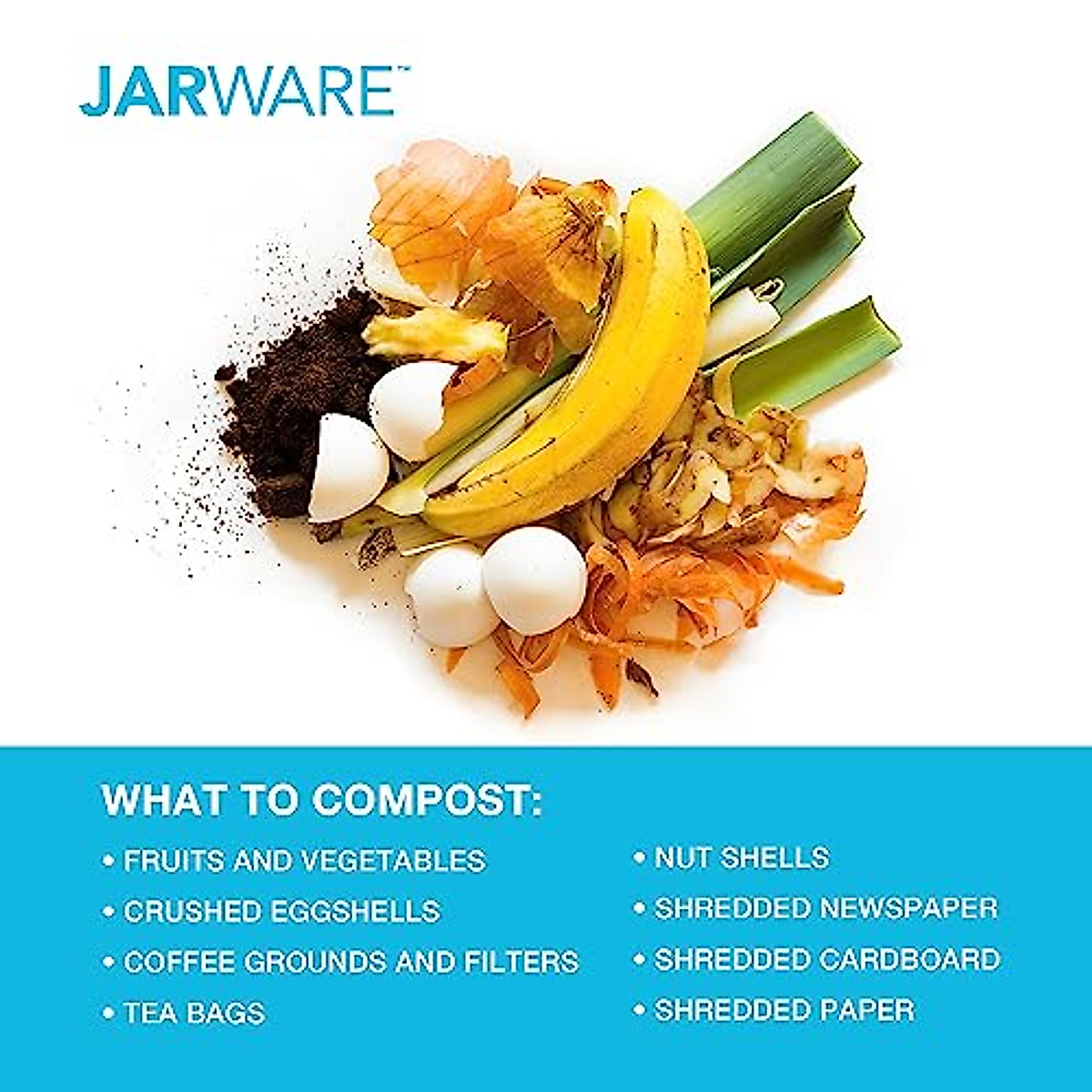 Stainless Steel Compost Lid with 4 Charcoal Filters for Wide Mouth Mason Jars,