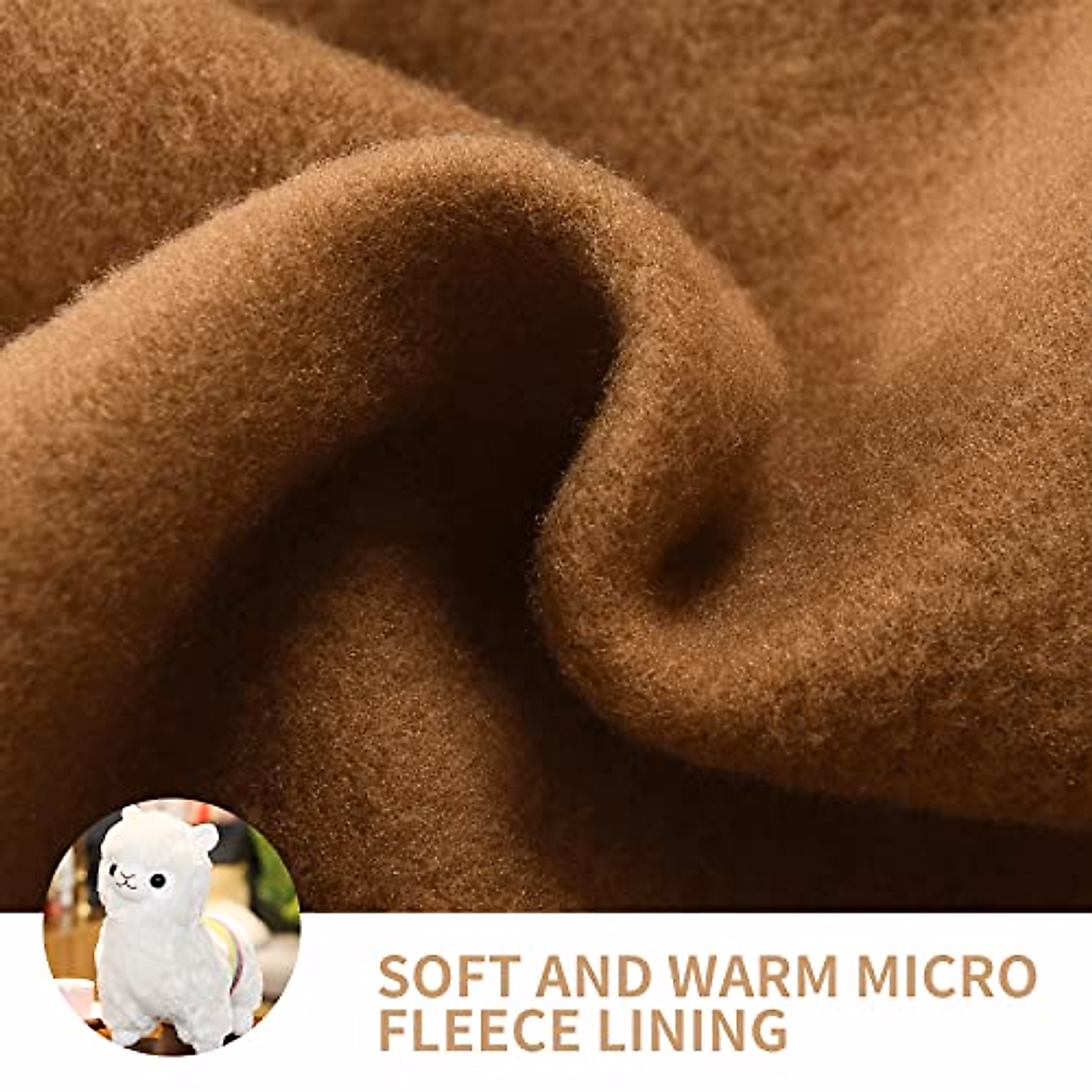 Rusaevon Men's Fleece Pullover Hoodie Sweatshrits Drawstring Hooded Color Block Hoody for Men with Kangaroo Pocket Brown X-Large